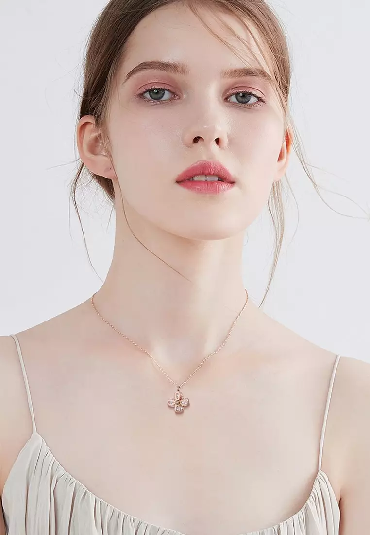Buy CELOVIS Angelette Necklace Paired with Cleo Necklace Jewellery Set ...