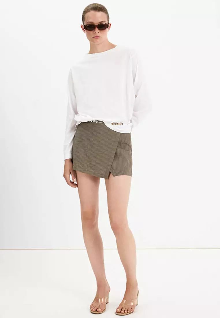 Buy Mango Mid Waist Skort 2026 Online | ZALORA