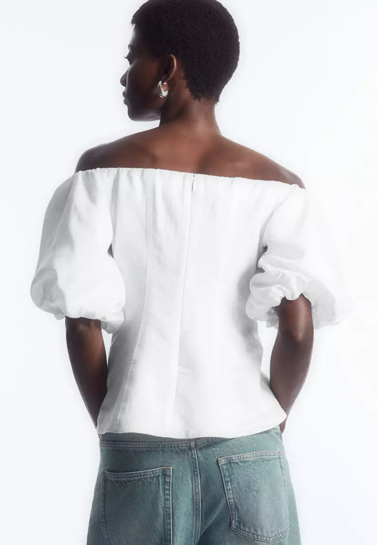Buy COS Off-The-Shoulder Puff-Sleeve Top 2025 Online | ZALORA Philippines