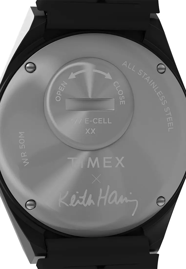 Buy Timex Timex Timex X Keith Haring Q Timex Black Rubber Analog Quartz ...