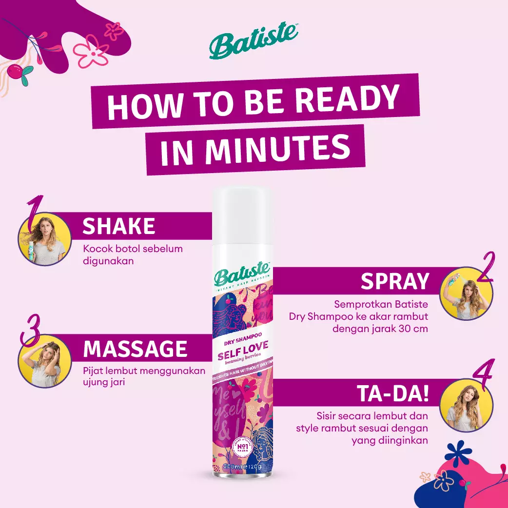 Jual Batiste Batiste Self Love Beaming Berries Dry Shampoo 200ml ...