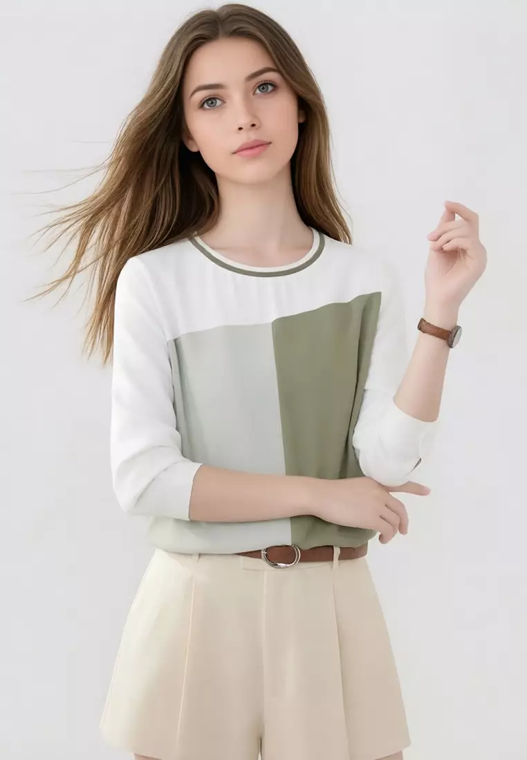 Buy Solace Round Neck Color Block Tee 2026 Online | ZALORA