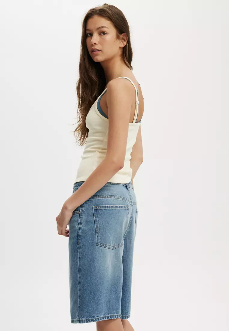 Buy Cotton On Super Baggy Denim Jorts Online | ZALORA Malaysia