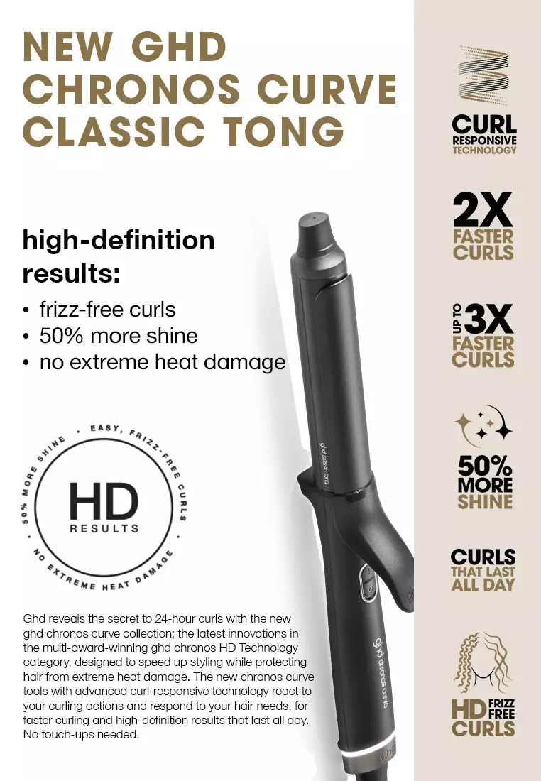 Buy GHD Chronos Curve Classic Tong 26mm - Achieve up to 3 x faster high ...