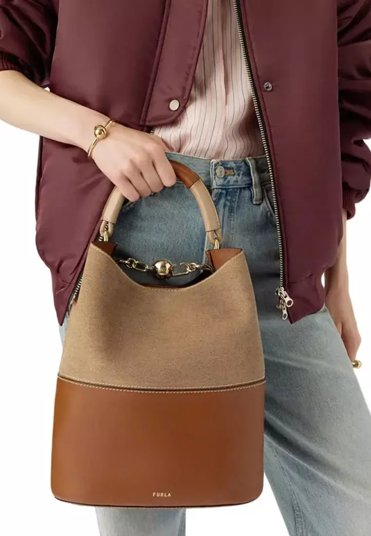 Buy FURLA SFERA Women's Handbag in Brown Color Blocked WB01867 BX3924 ...
