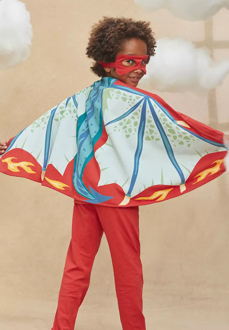 Buy Sergent Major Pyjamas Set with mask and Dragon printed Cape 2024 ...