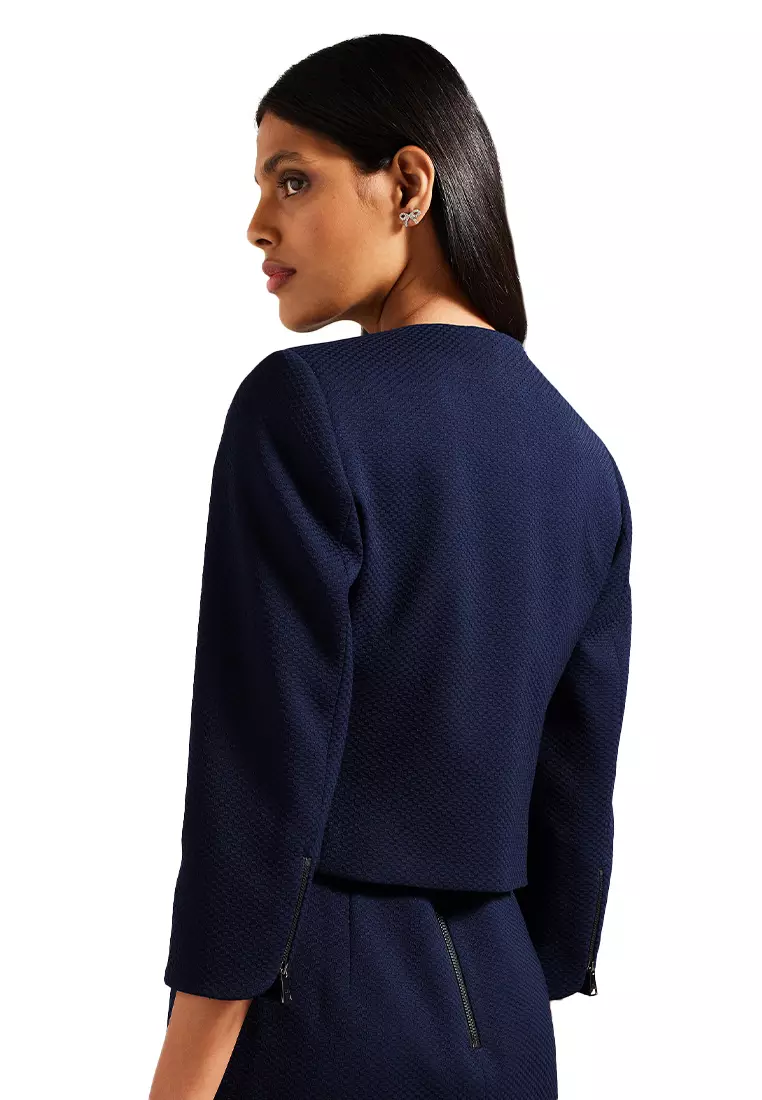 Buy TED BAKER Ted Baker Cropped Textured Jacket Online | ZALORA Malaysia