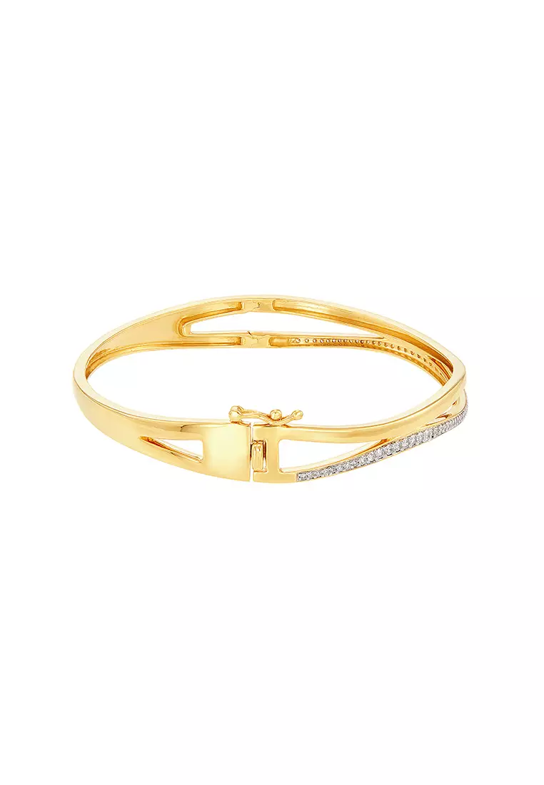 Buy HABIB HABIB Diamond Bangle in 375/9K Yellow Gold 682310525(YG ...