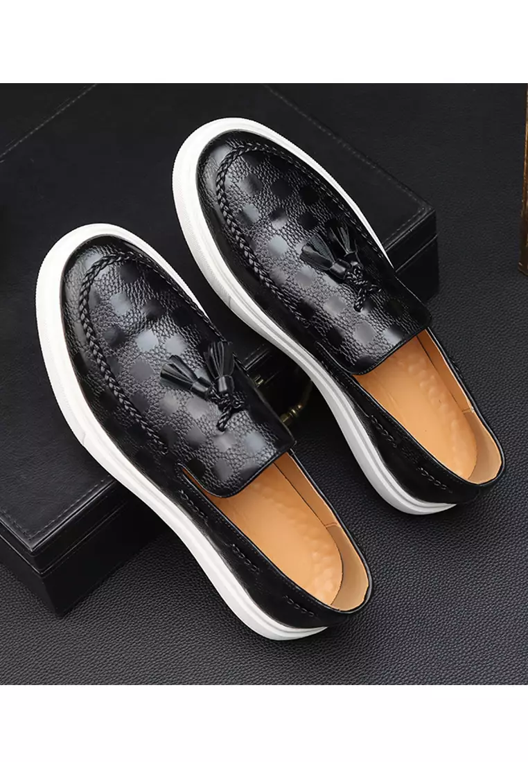 Buy Twenty Eight Shoes Checkered Pattern Synthetic Leather Tassel ...