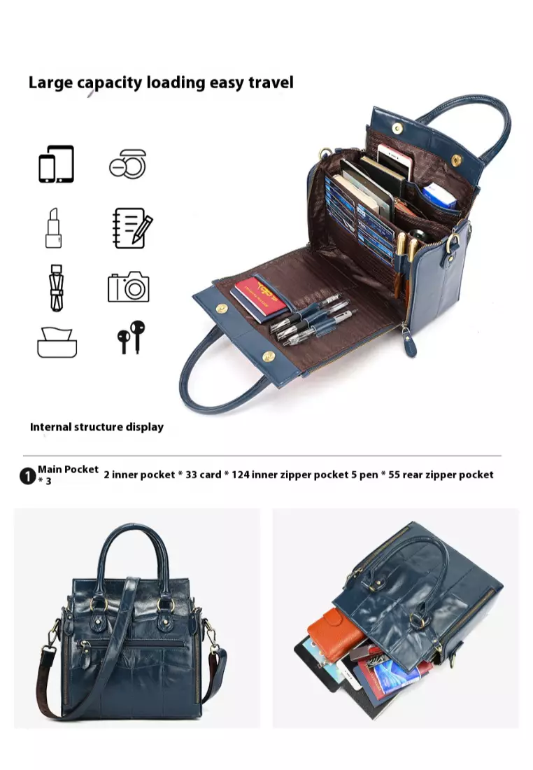 Buy Lara New Arrival First Layer Cowhide Ladies' Handbag Degree Opening ...