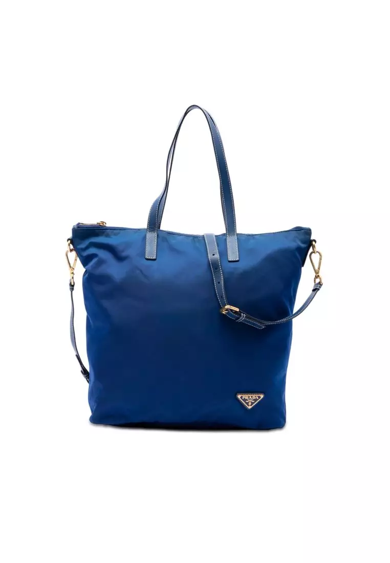 Buy Prada Pre-Loved Prada Tessuto Zip Top Convertible Tote 2026 Online ...