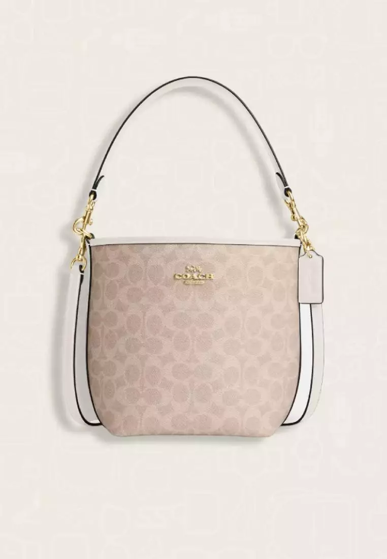 Jual Coach Coach City Bucket Bag In Signature Canvas Sand Chalk ...