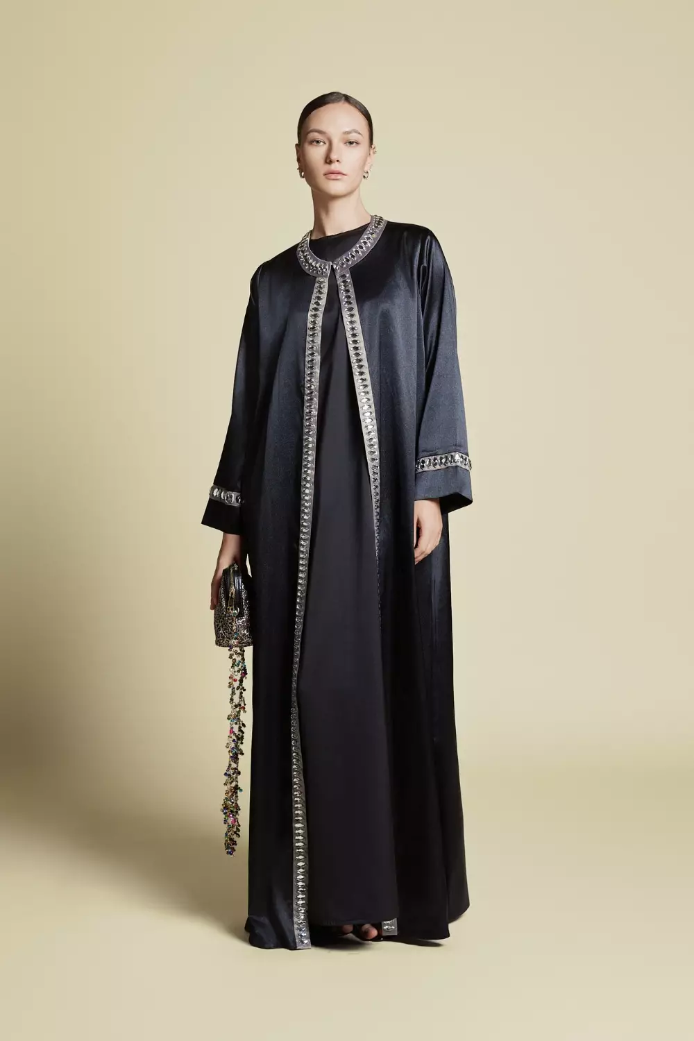 Jual Demure & Co DEMURE&CO - Hafsa Prive’ Embellished Coat Dress Black ...