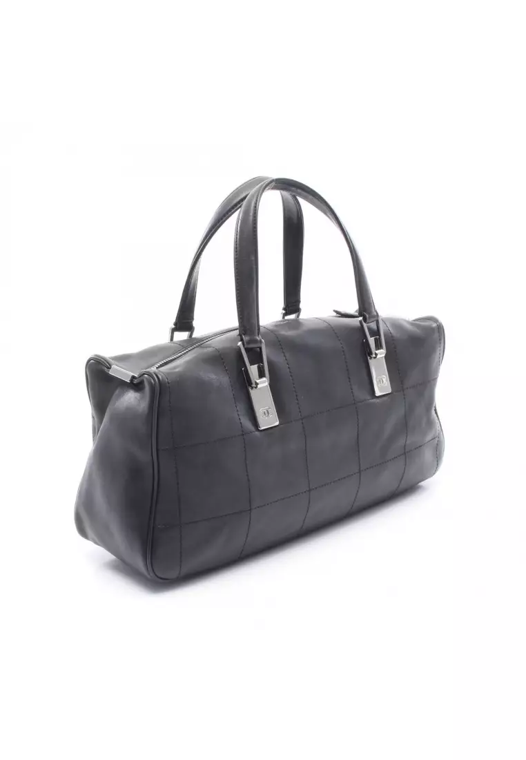 Buy CHANEL Pre-Loved Chanel chocolate bar mini boston bag lambskin ...