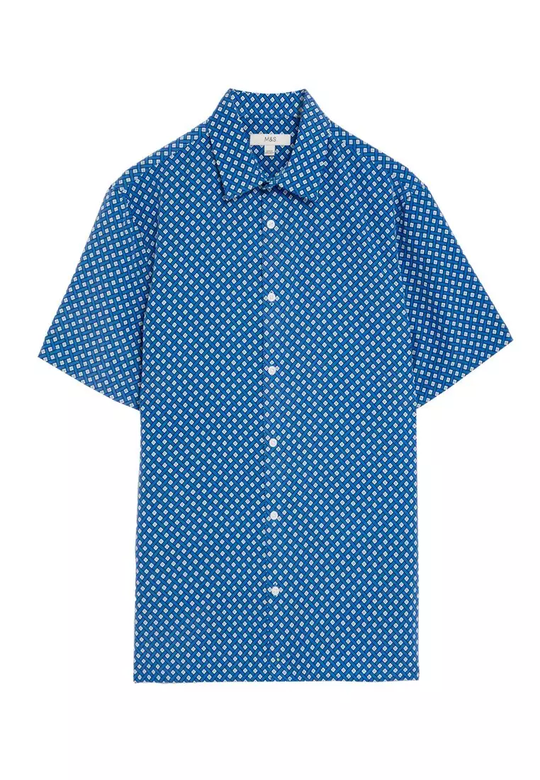 Buy MARKS SPENCER M S Collection Geometric Print Shirt 2024 Online