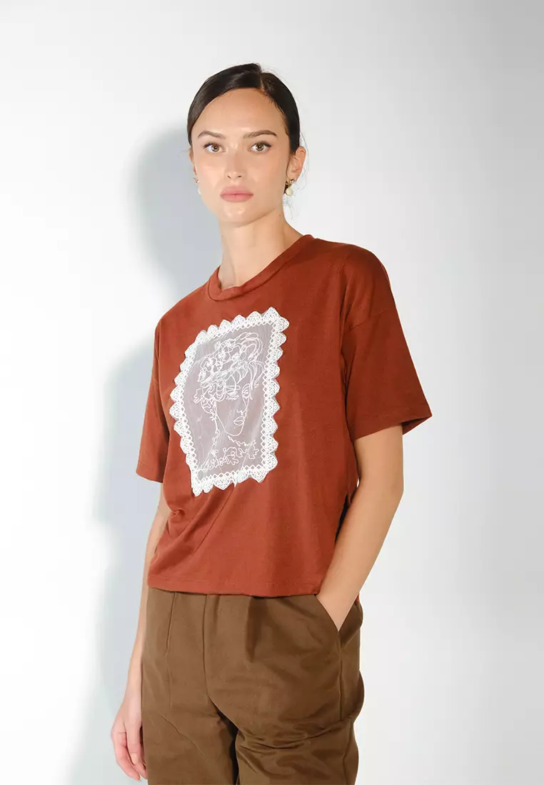 Buy Plains & Prints Sari-Sari Binibini Short Sleeve Shirts Top 2025 Online | ZALORA Philippines