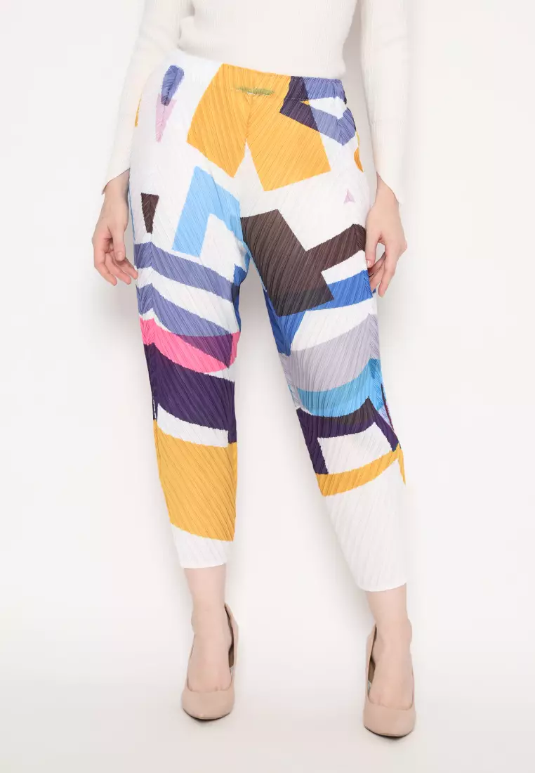 Jual Rupa Arupa Rupa Arupa - Blue Pink and Yellow Trixie Pleats Pants ...