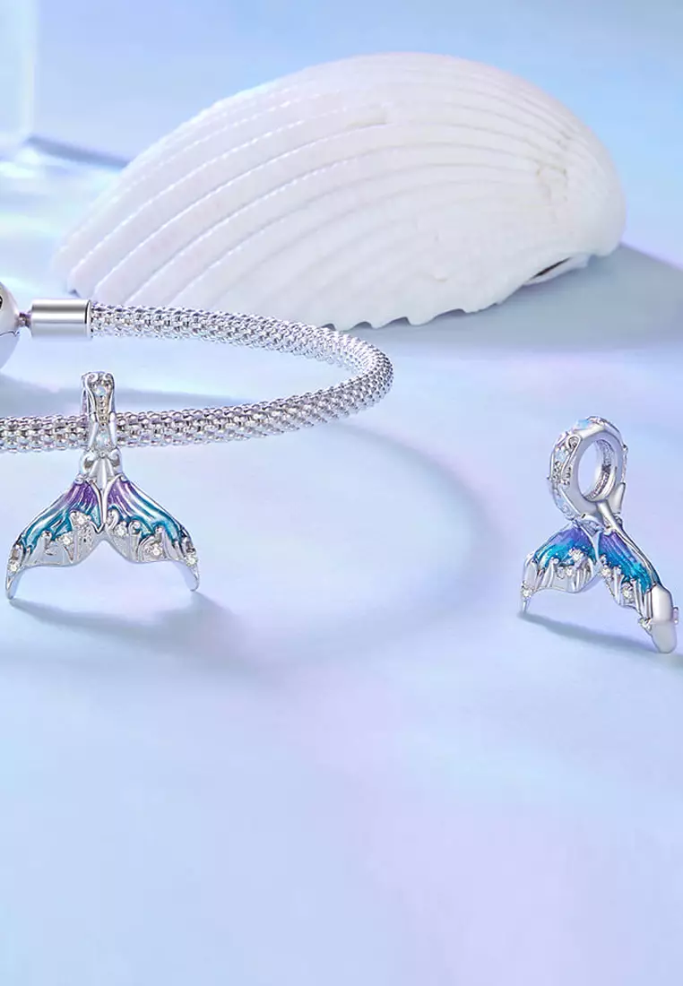 Buy 925 Signature Solid Silver Mermaid Gleam Tail Charm Online | ZALORA ...