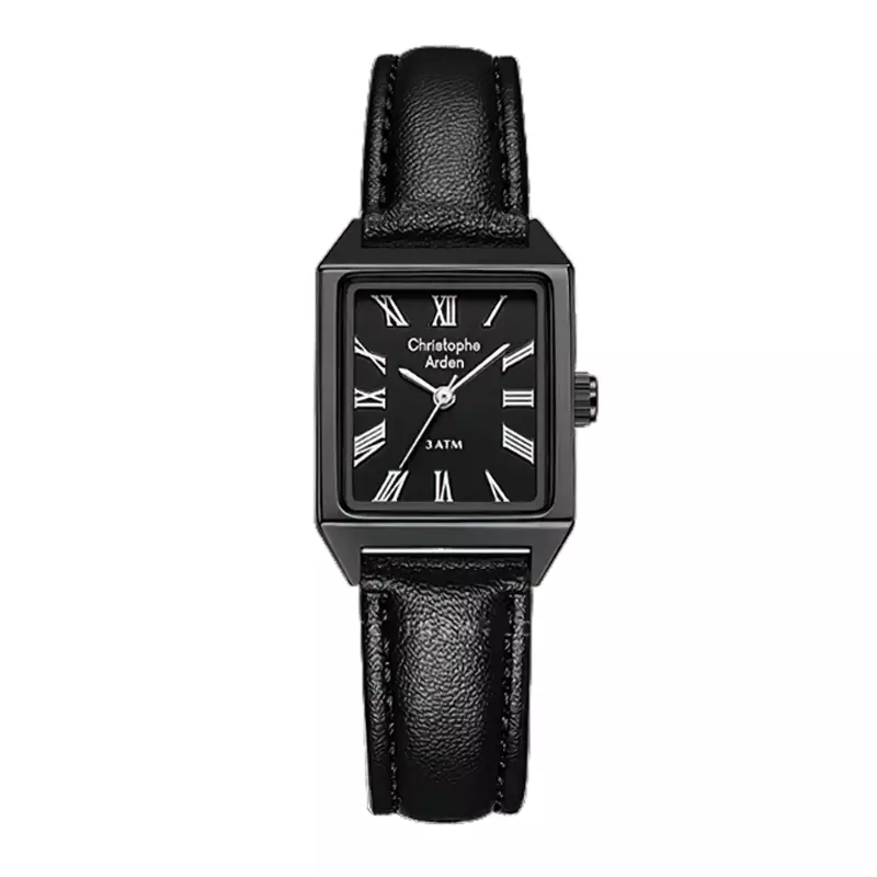 Jual Christophe Arden Christophe Arden CA 1004 Full Black Leather Roman ...