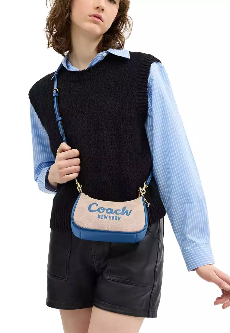 Buy Coach Teri Mini Crossbody Bag In Signature Canvas With Coach ...