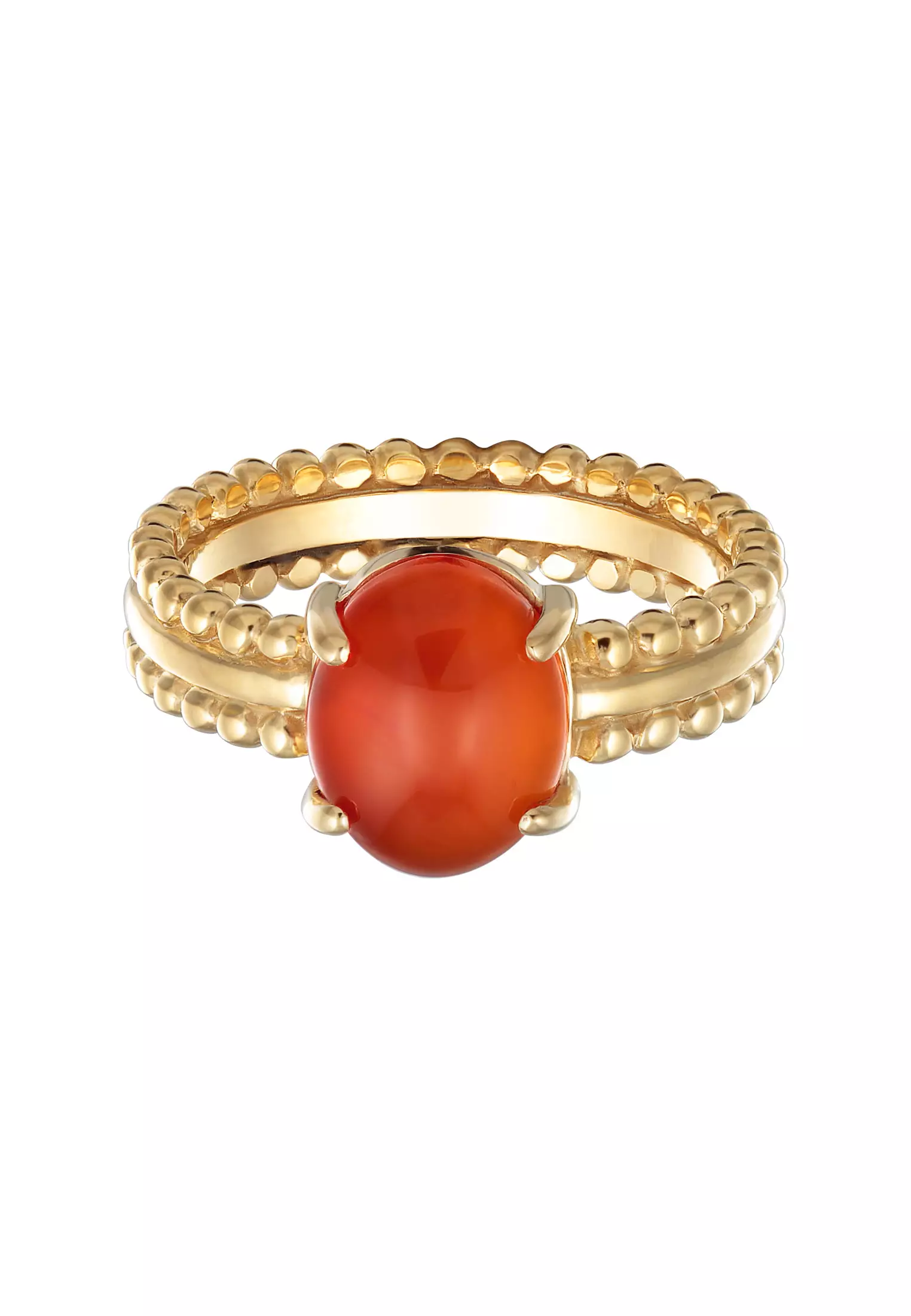 Buy ELLI GERMANY Carnelian Ring – Gold-Plated Silver 2026 Online | ZALORA