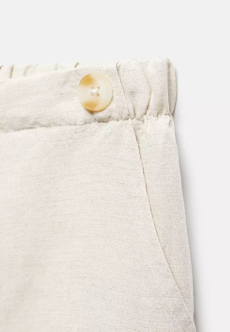 Buy MANGO KIDS Linen Trousers With Buttons 2024 Online | ZALORA Philippines