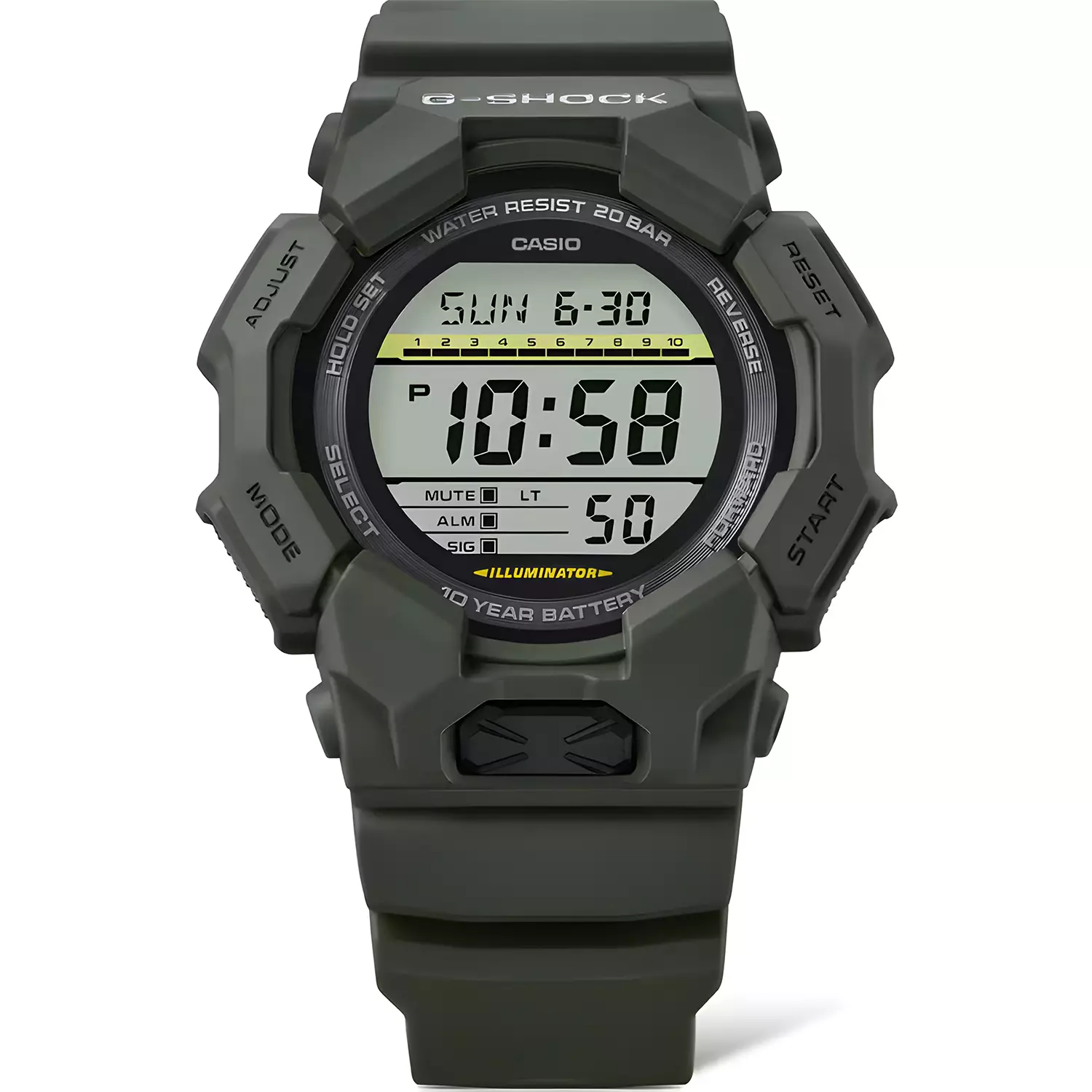 Jual G-Shock Casio G-shock GD-010-3D - Jam Tangan Digital Pria - White Dial - Green Resin Band ...