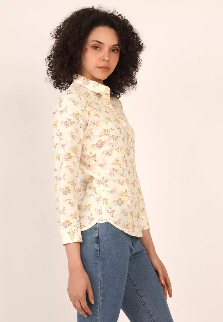 Buy nicole Nicole Fold-Over Collar Long Sleeve Front Button Opening Hem ...