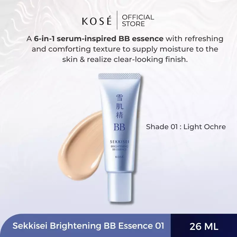 Jual KOSE KOSE Sekkisei Brightening BB Essence 01 Light Ochre - 26ml Original 2024 | ZALORA ...