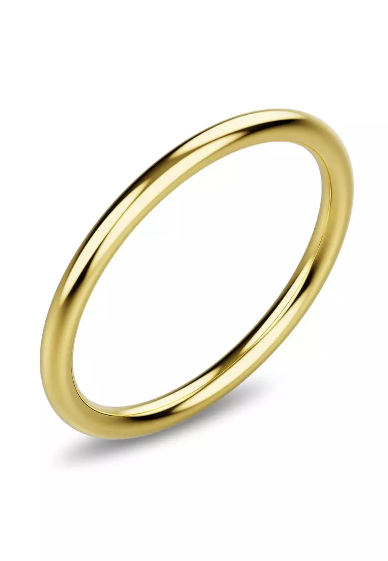 Buy Bullion Gold Rheda Classic Tubular Ring in Gold Online | ZALORA ...