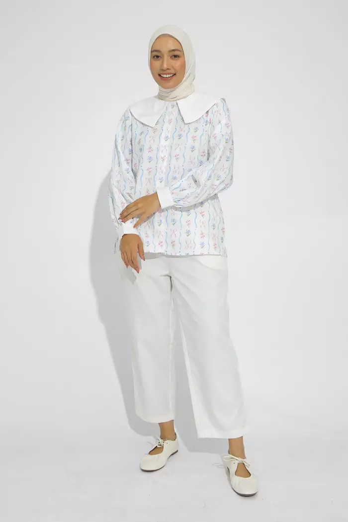 Jual Syaline Hijab Syaline Signature - Atasan Kemeja Wanita Bahan Katun Poplin - Hazel Shirt ...