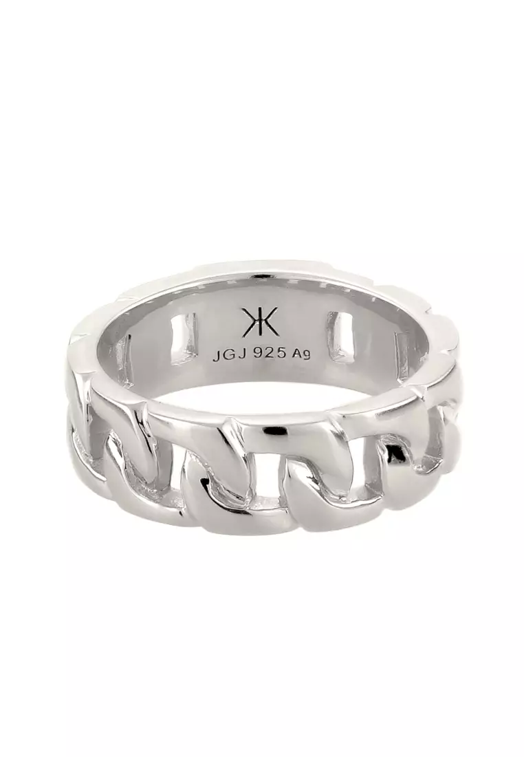 Buy Kuzzoi Ring Men Signet Chain Basic Plated 2026 Online | ZALORA