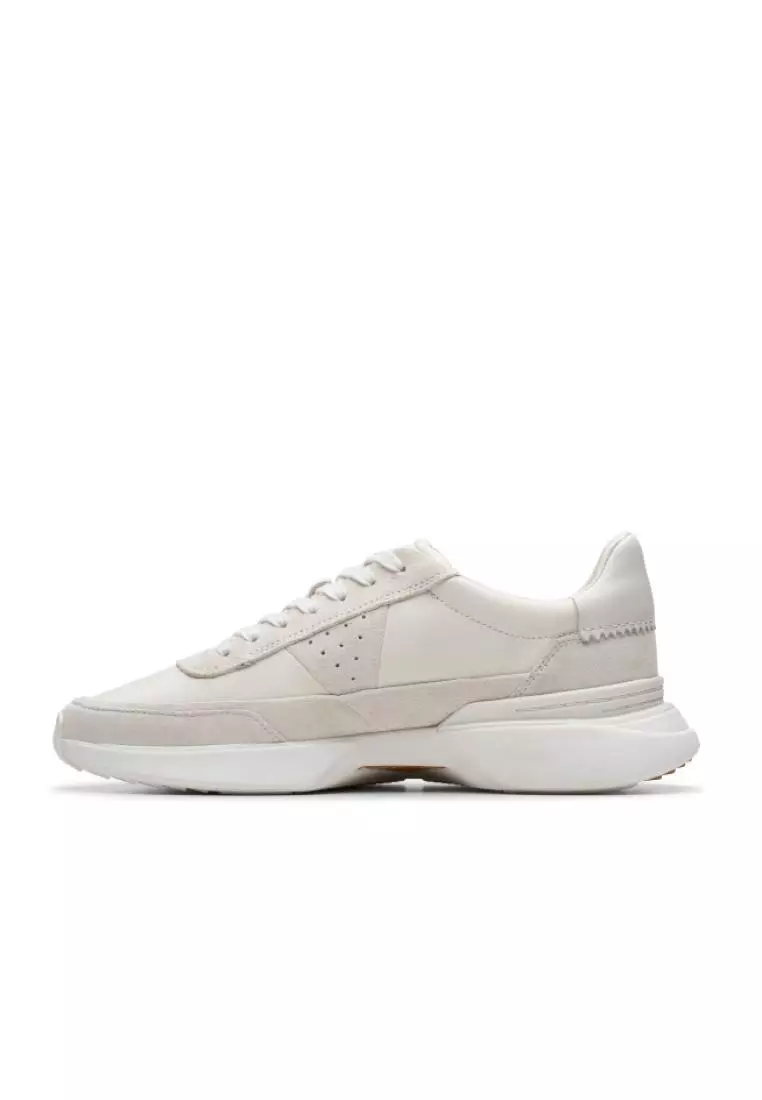 Buy CLARKS Mens Craft Pace White Leather 2025 Online | ZALORA