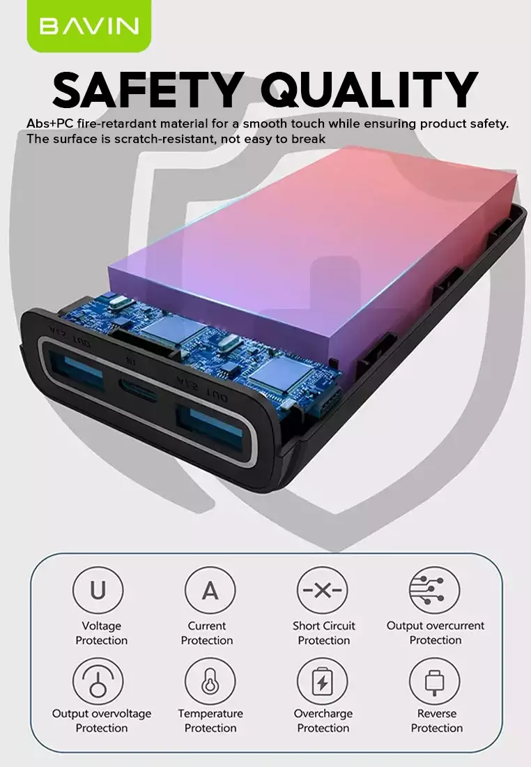 Buy BAVIN Bavin PC088 10000mAh 2.1A Universal Quick Charging Powerbank ...