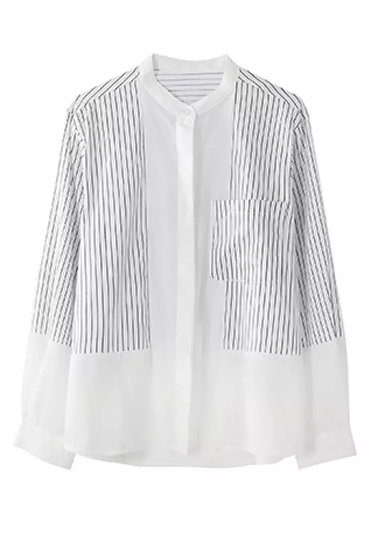 Buy Halo Stripes Pattern Blouses Online | ZALORA Malaysia
