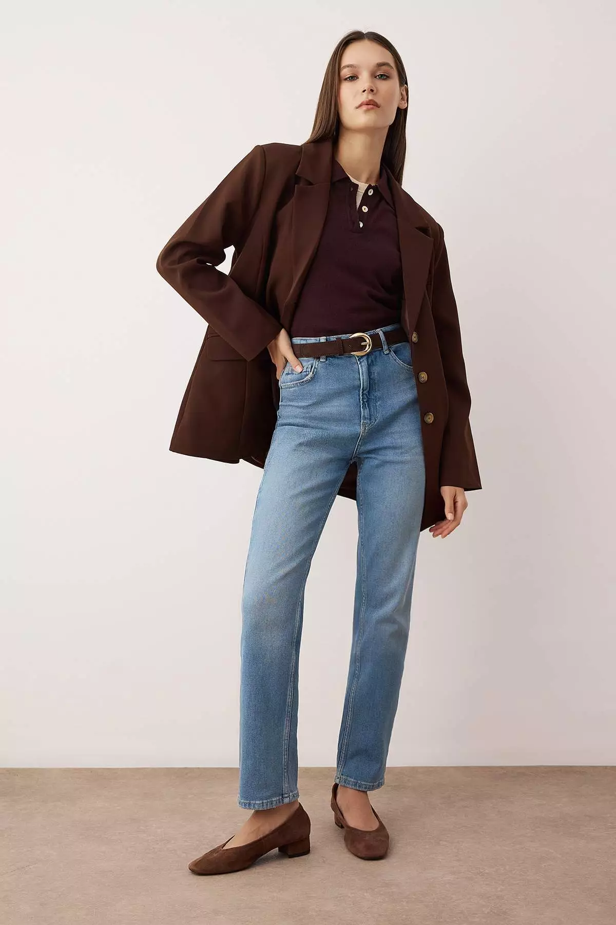 Buy Trendyol Blue High Waist Flexible Slim Fit Mom Jeans 2025 Online | ZALORA Philippines