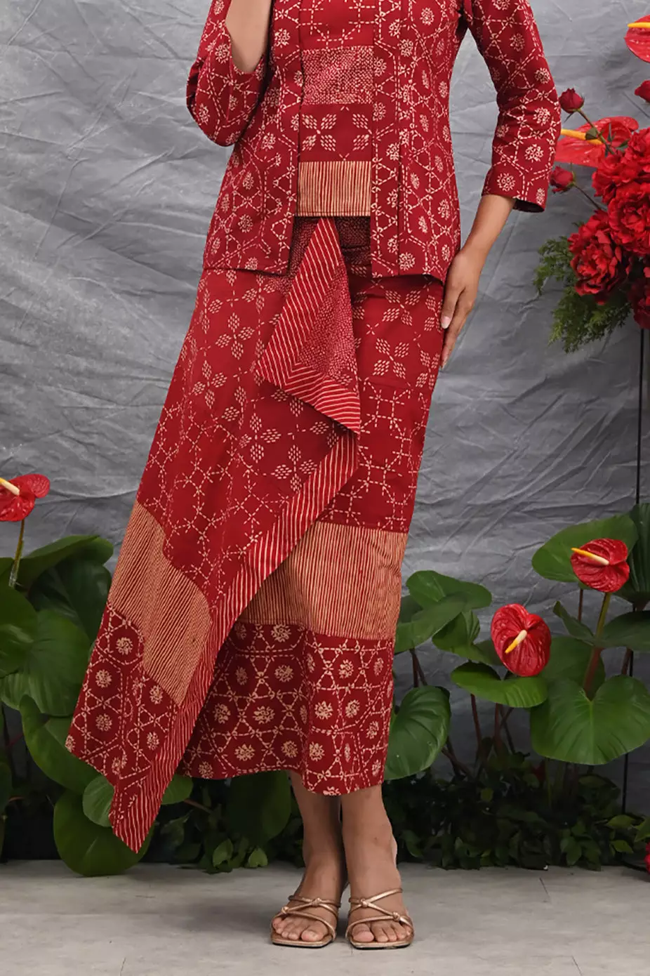 Jual Nona Rara Batik NONA RARA - Lilit Skirt Garut Merah P0531 Original ...