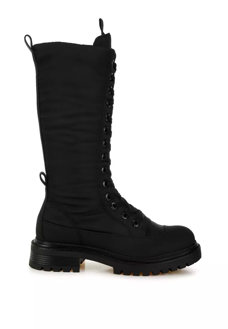 Buy London Rag Anti-Skid Lace-Up Combat Boots in Black Online | ZALORA ...
