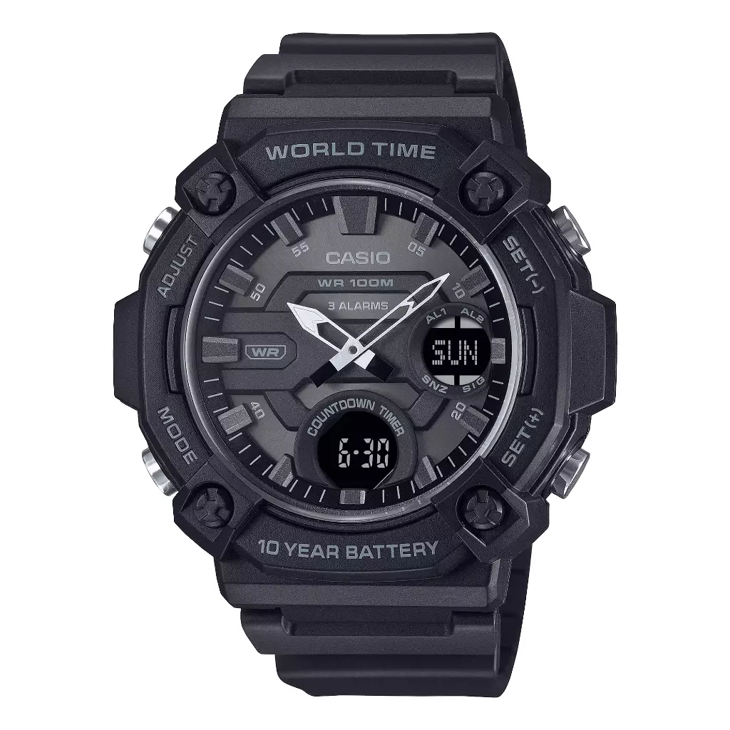Jual Casio Casio Jam Tangan Pria dengan format Analog Digital AEQ-120W-1BVDF Original 2025 ...