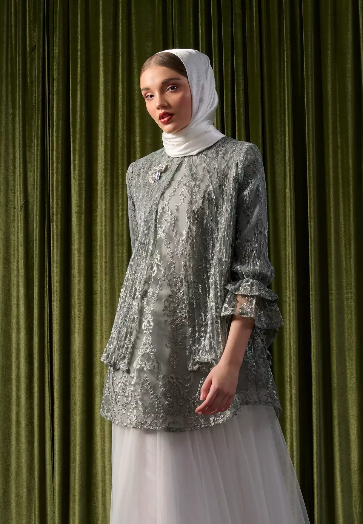 Jual Kasa Heritage Adiba Blouse - Misty Jade Original 2025 | ZALORA Indonesia