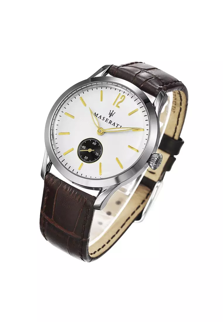 Buy Maserati 【2 Years Warranty】Maserati Tradizione 40mm Brown Leather ...