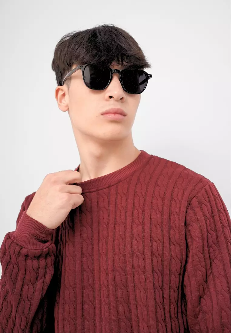 Jual Ryusei Ryusei Sweater YURA Knit Maroon Original 2026 | ZALORA ...