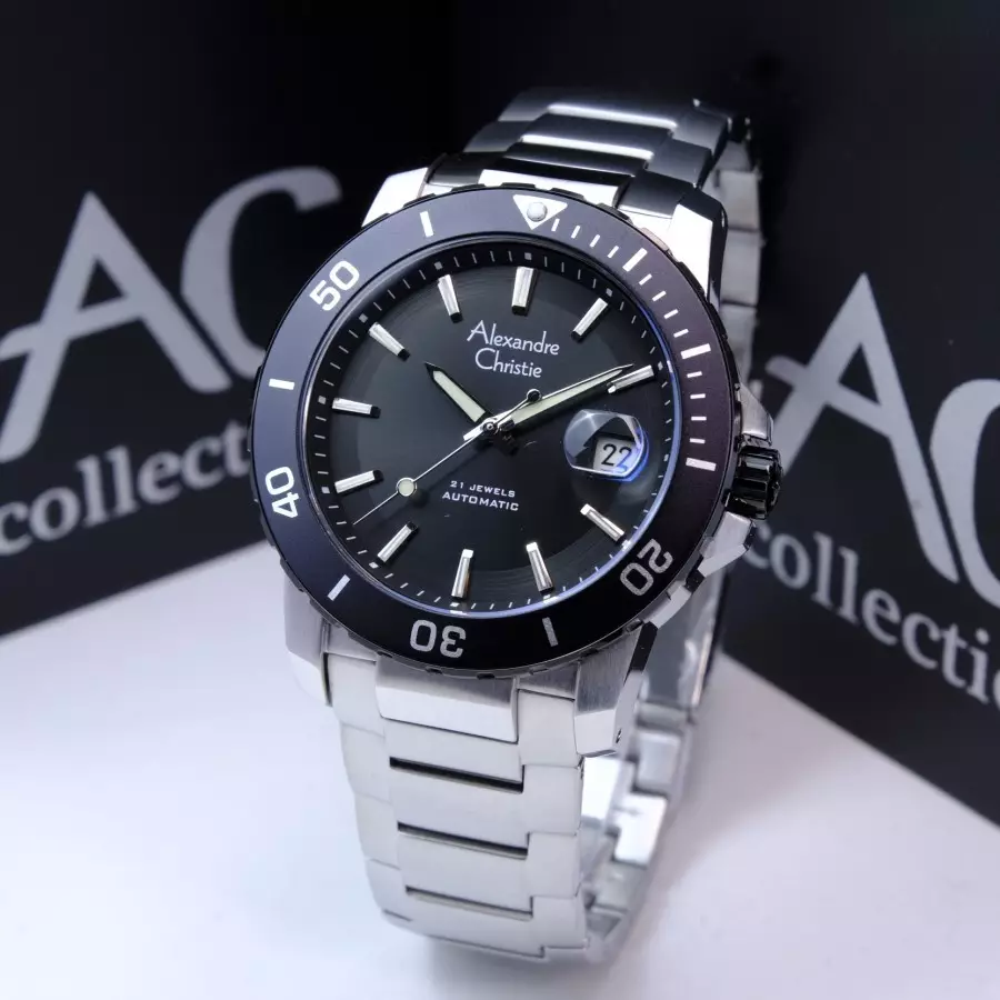 Jual Alexandre Christie Alexandre Christie 6141 Automatic Rantai Silver ...
