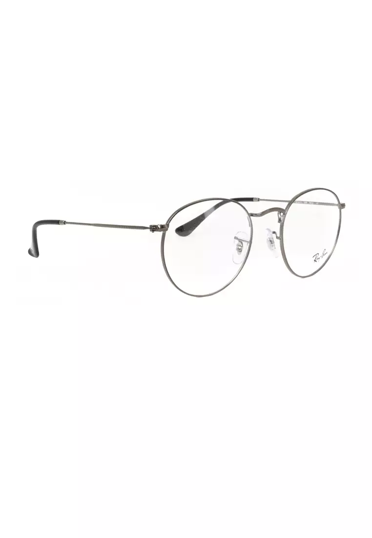Buy Ray-Ban Ray-Ban Unisex Matte Grey Metal Round Eyeglasses RB3447V ...