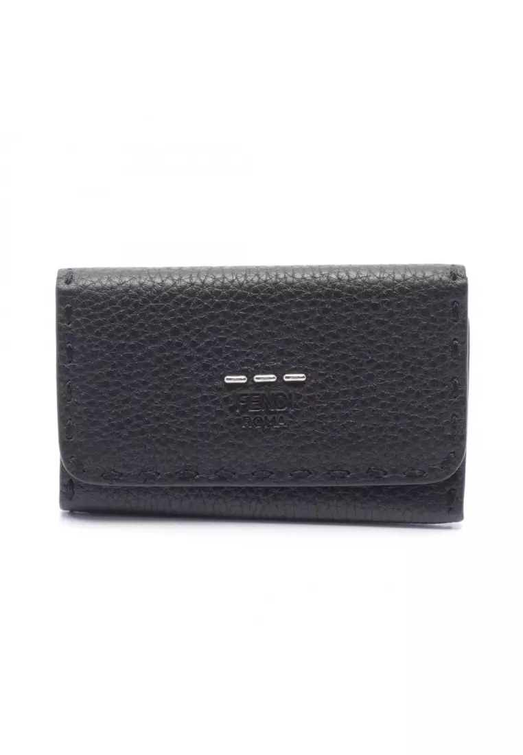 Buy FENDI Pre-Loved Fendi Selleria 6 key key case leather black 2025 ...