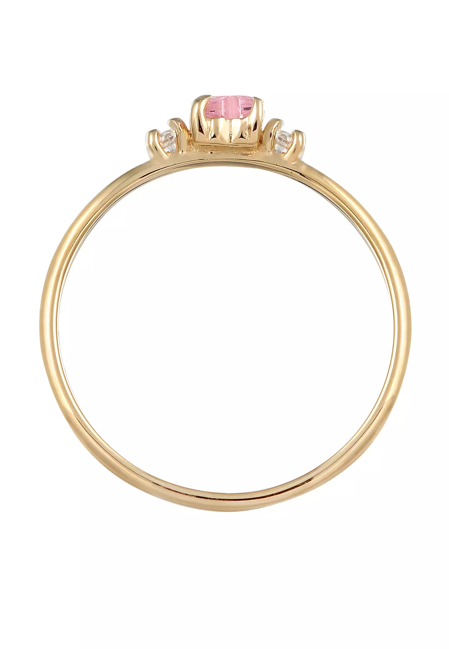 Buy ELLI GERMANY Sweet Heart Zirconia Ring – Gold-Plated Silver 2026 ...