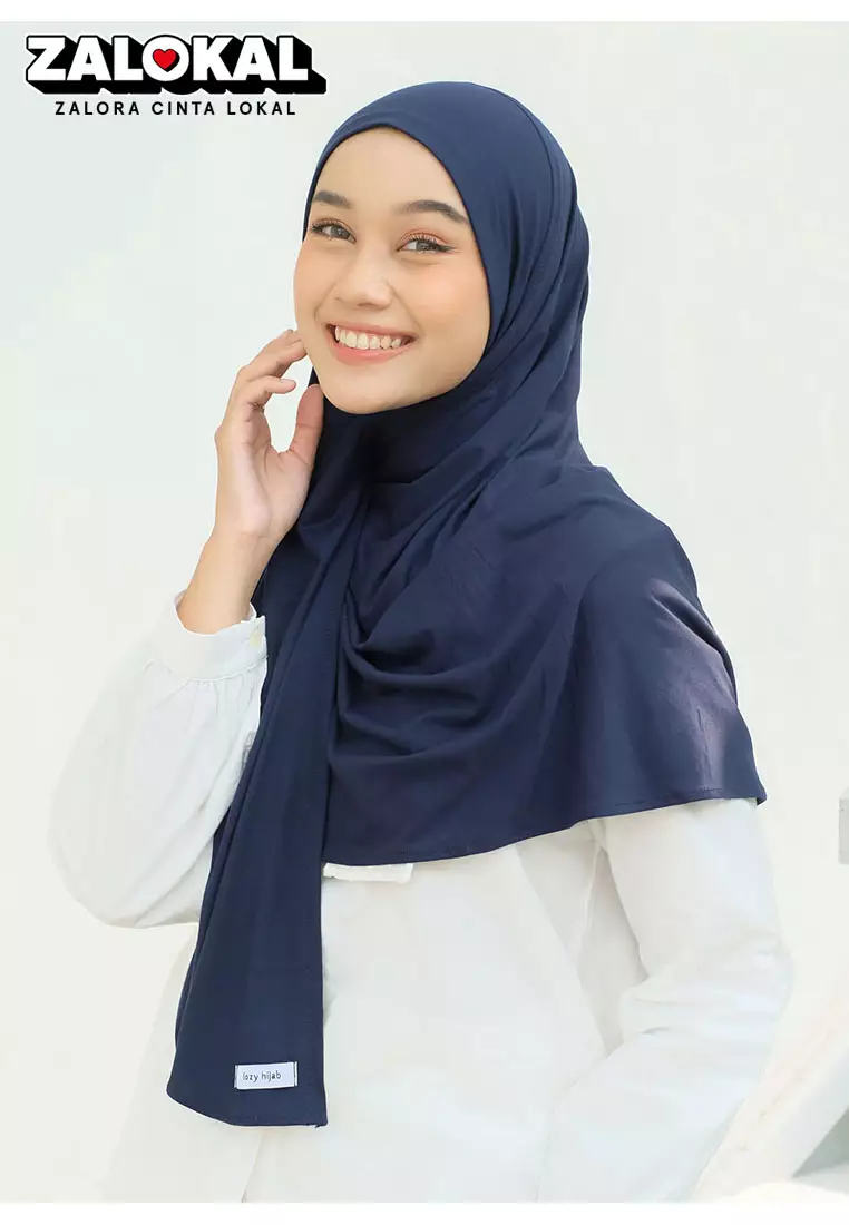 Jual Lozy Hijab Taqira Instan (Hijab Instan Rayon) Navy Original 2025 | ZALORA Indonesia