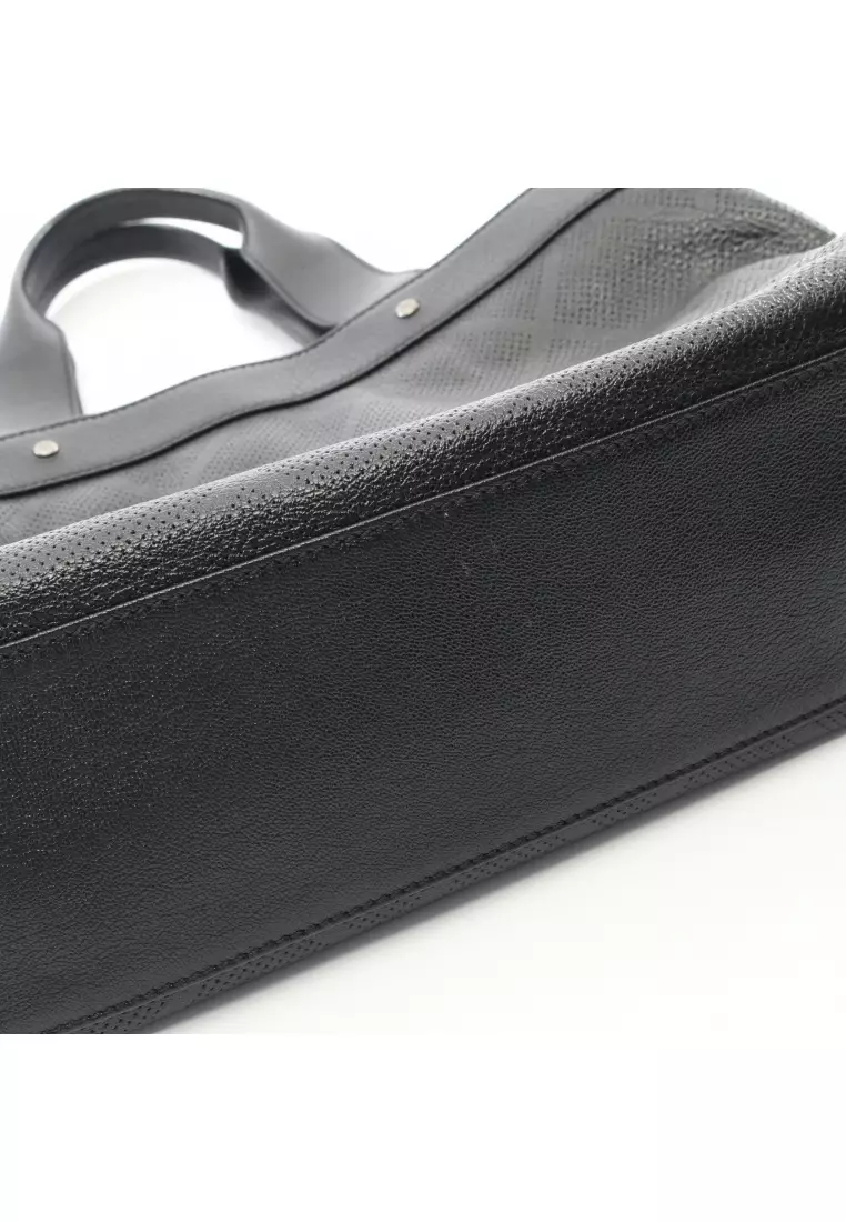 Buy Chanel Pre-Loved Chanel coco mark Handbag tote bag leather black ...