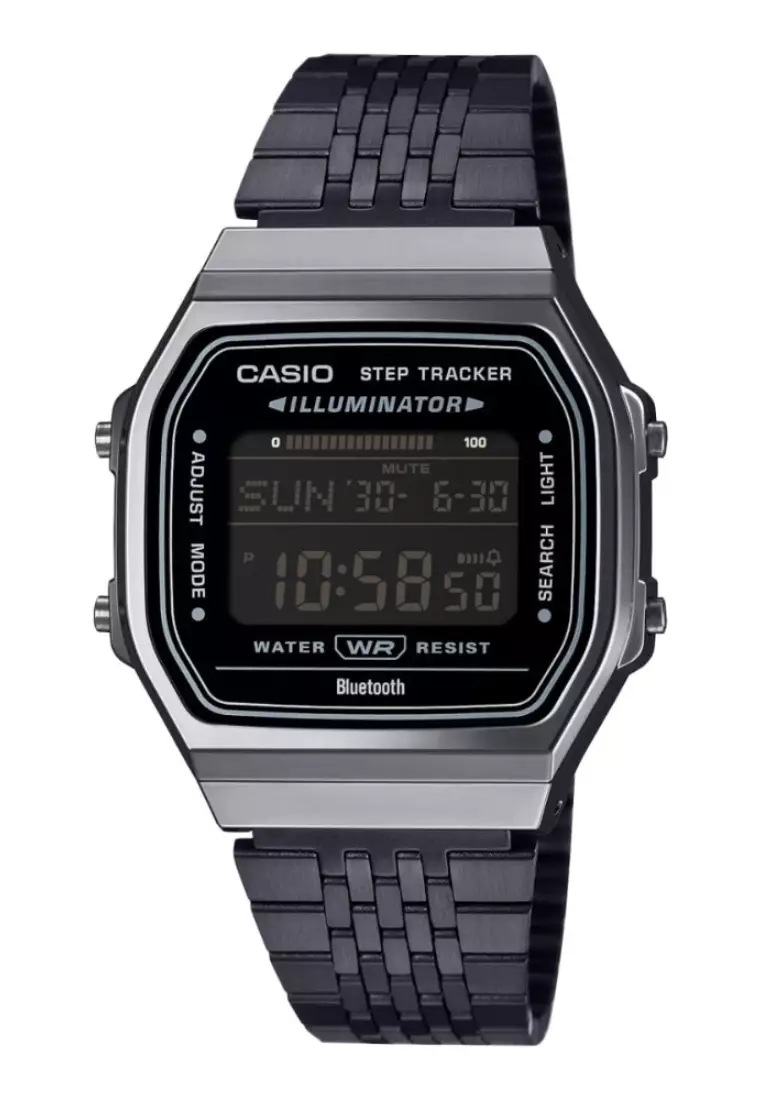 Buy Casio CASIO VINTAGE ABL-100WEGG-1BDF DIGITAL BLACK METAL BRACELET ...