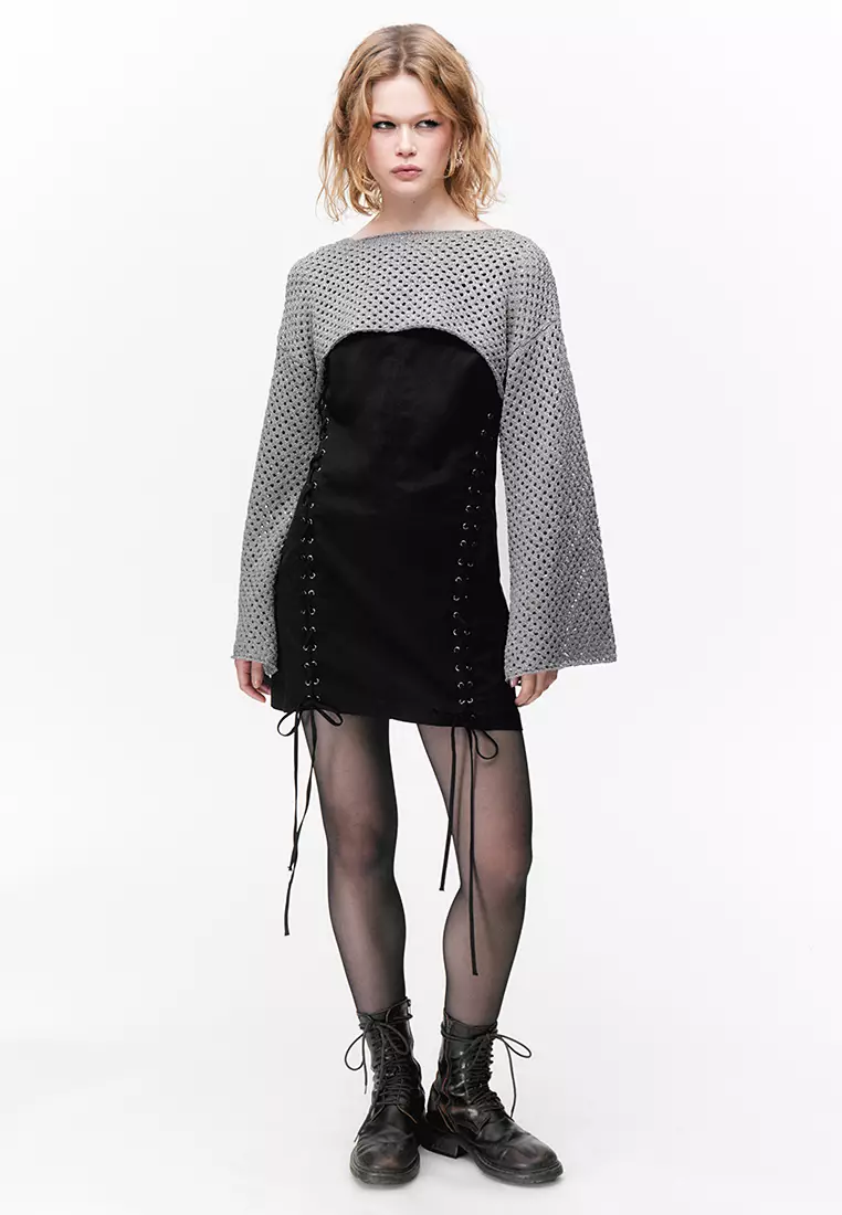 Buy Monki Knitted Boat-Neck Sequin Bolero Online | ZALORA Malaysia